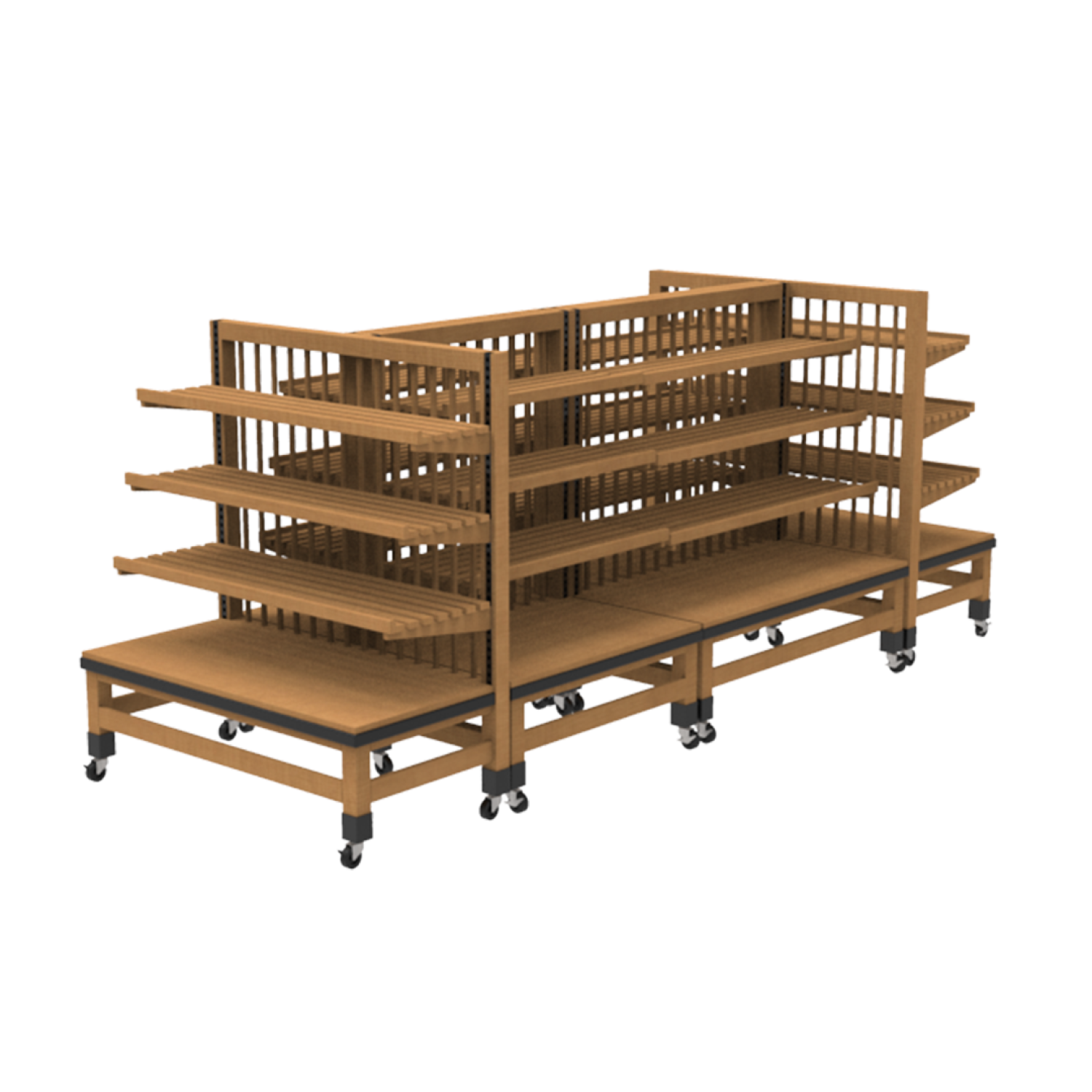 Mobile Shelving Display | Bakery Shelving Displays | Mobile Shelving ...